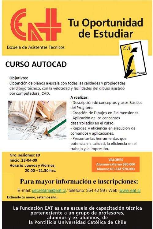 Curso autocad en Región Metropolitana - Cursos / Clases | 89282 Curso autocad en Región Metropolitana - Cursos / Clases | 89282